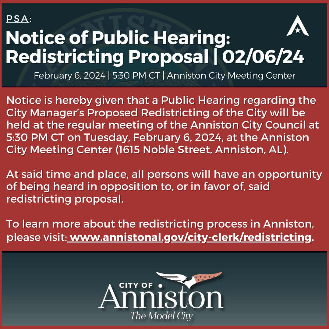 Redistricting - The City of Anniston
